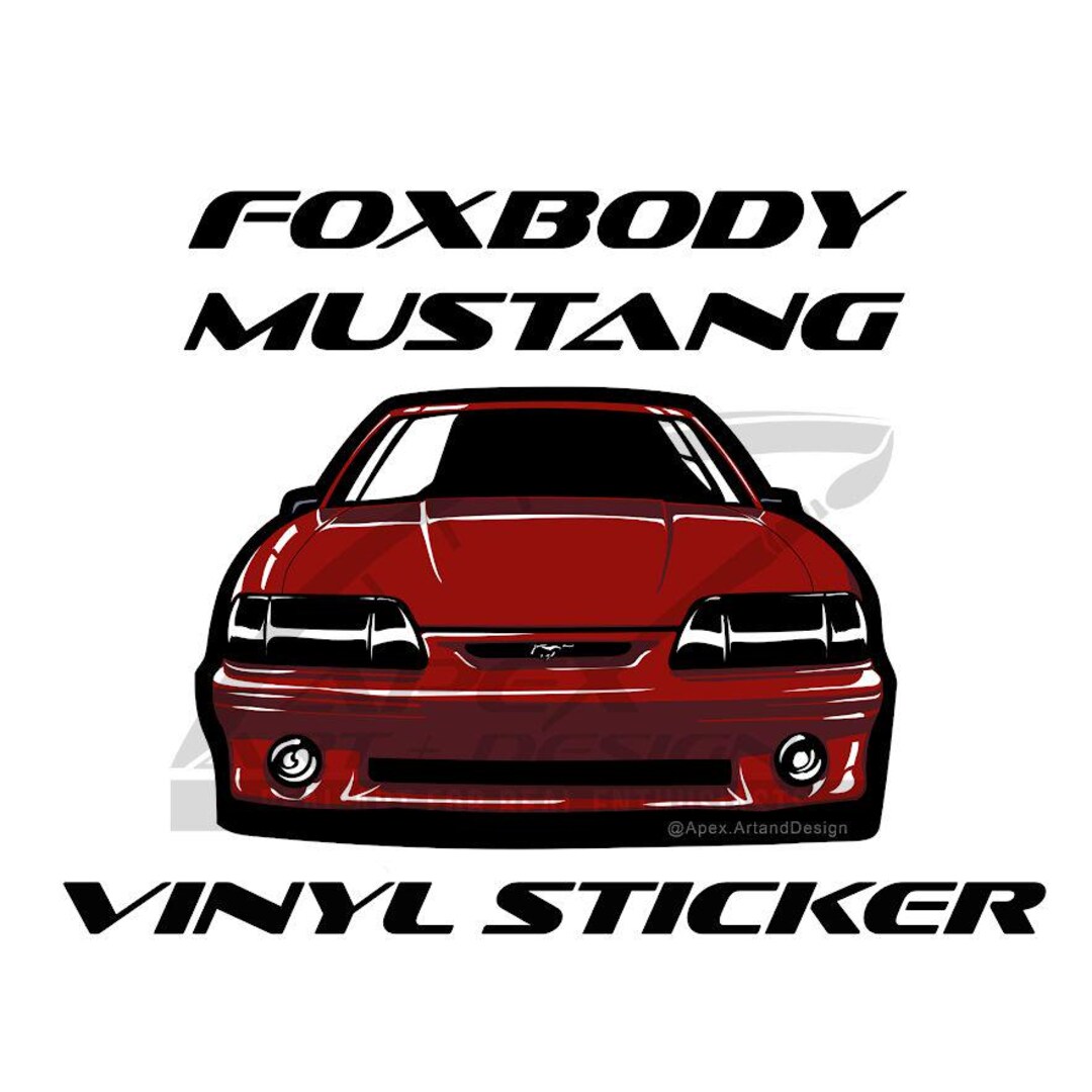 Foxbody Mustang Vinyl Sticker - Etsy