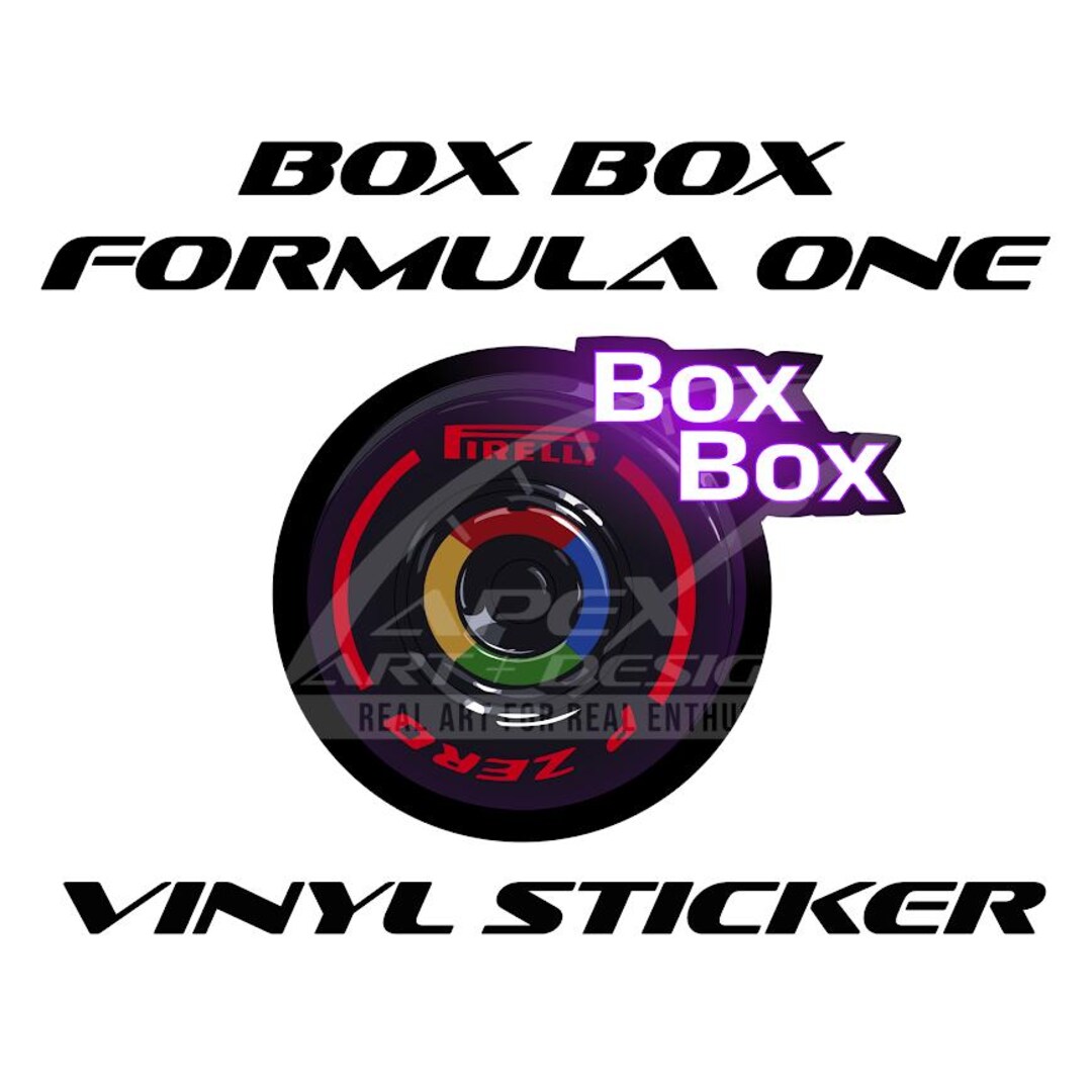 Box Box Formula One Vinyl Sticker - Etsy