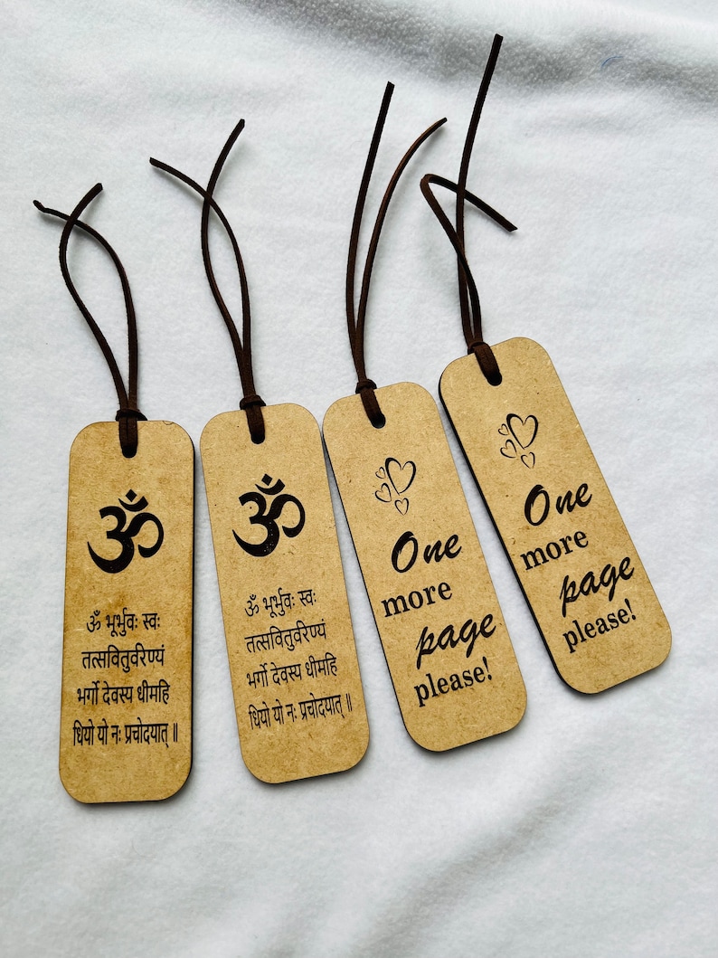Hindu Engraved Wooden Bookmark, Pooja Return Gift Items, Hinduism ...