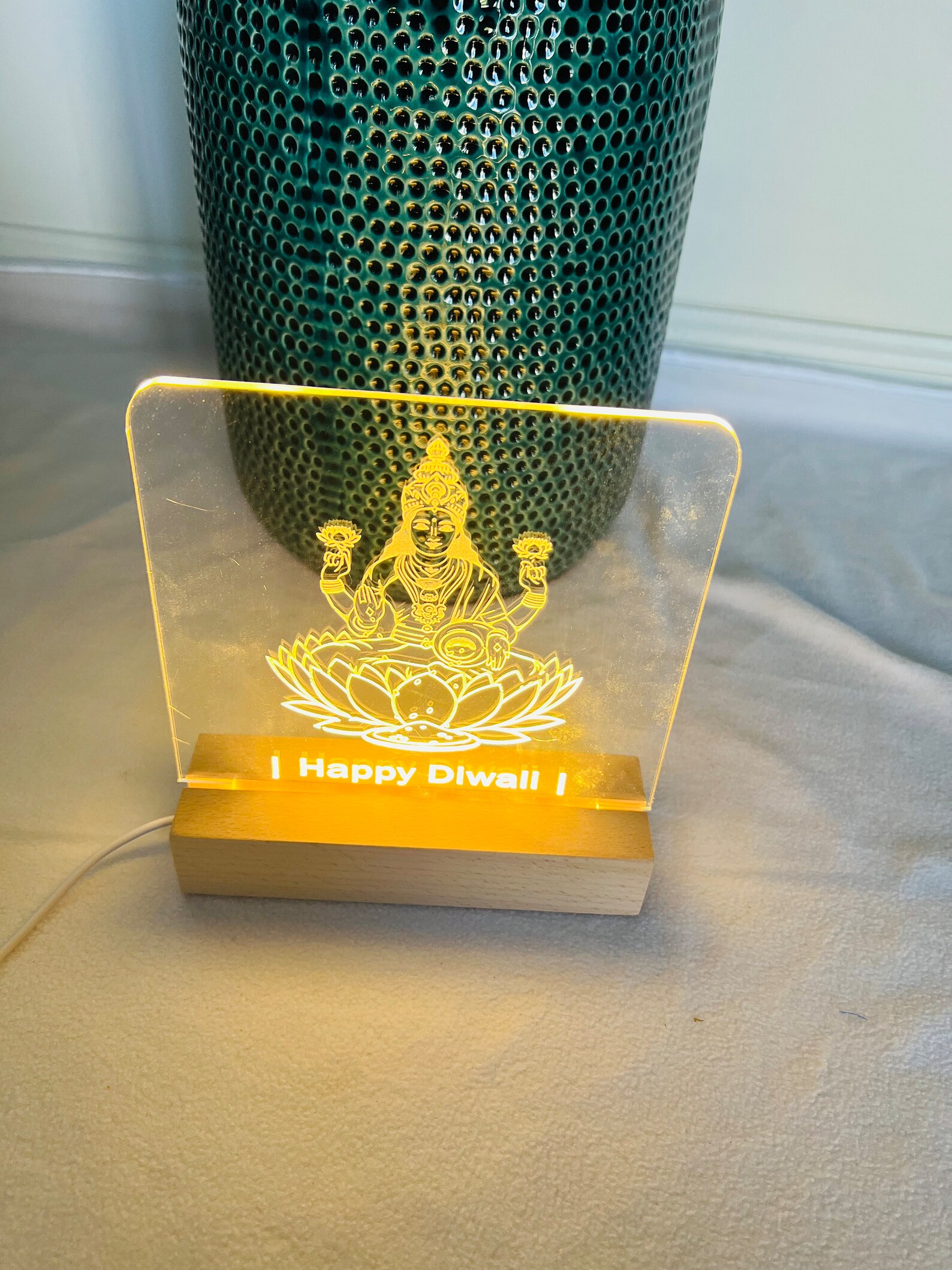 Laxmidevi Indian Cultural Diwali Lamp Gifts | Diwali Gift | Acrylic ...