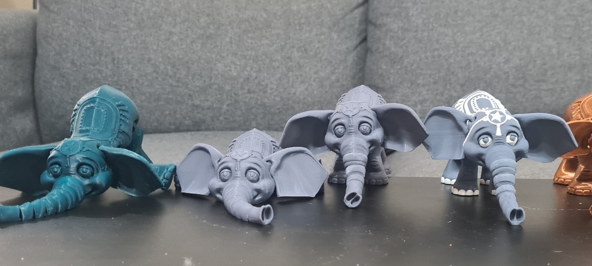 3D Printed Flexi Elephant Balances on It's Front Legs - Etsy