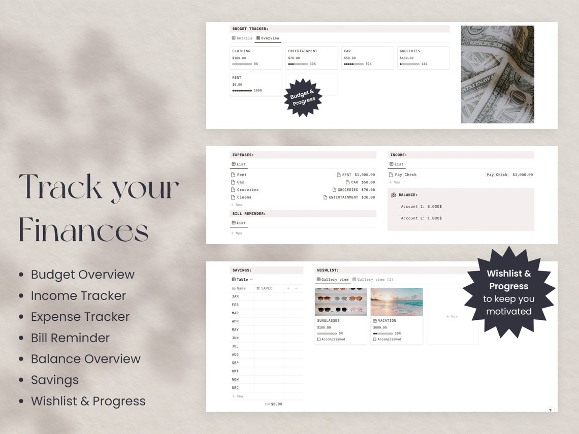Personal Notion Template to Plan Your Daily Life All-in-one: - Etsy