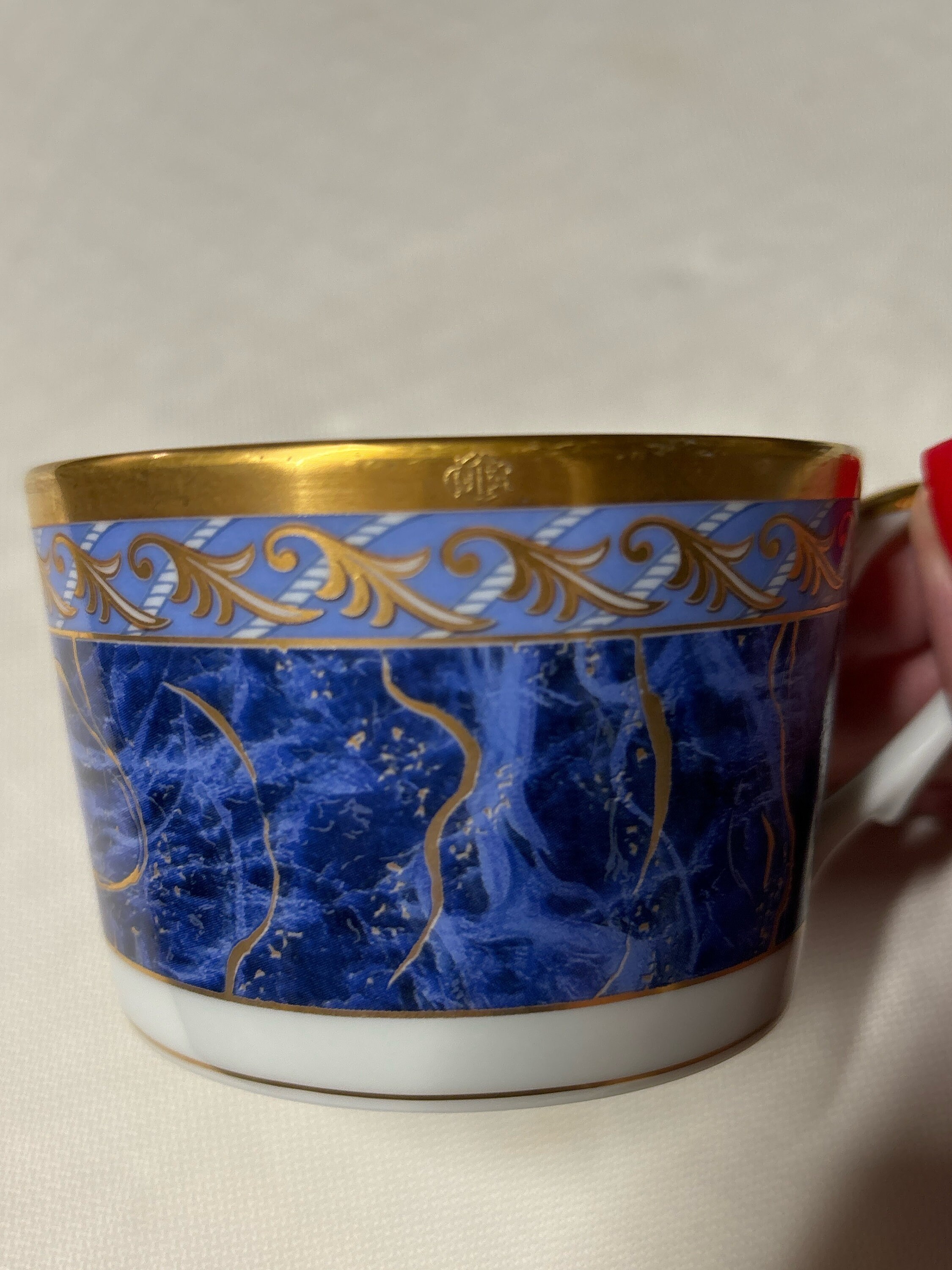 DISCONTINUED Christian Dior Azure Royale Gold on Blue Marble China Set ...
