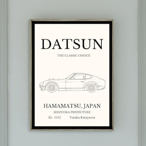 Datsun 240z Original Art Poster Print 8.5x11” | 1972 Retro Vintage ...