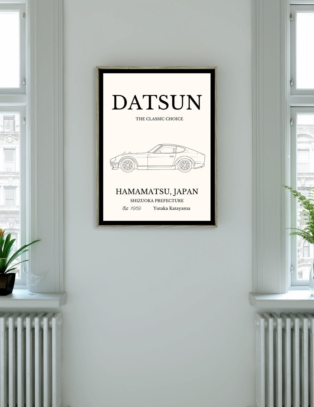 Datsun 240z Original Art Poster Print 8.5x11” | 1972 Retro Vintage ...