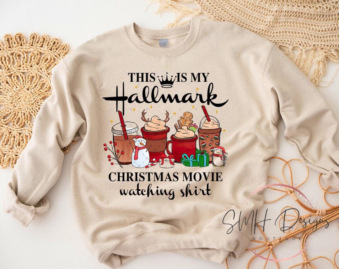 Hallmark Christmas Movie Watching Sweatshirt, Hallmark Sweatshirt ...