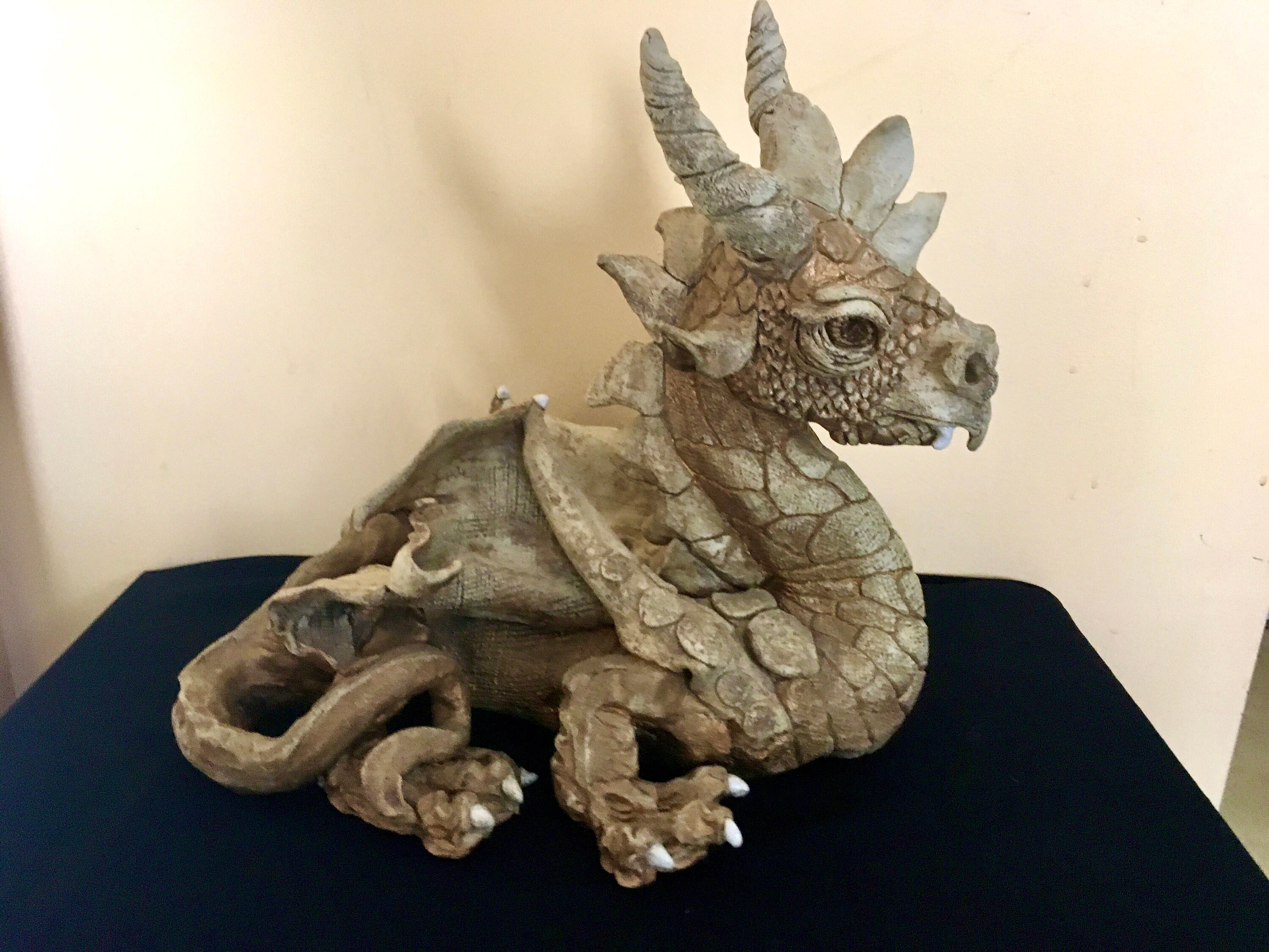 Dragon Clay Sculpture Mary Par Reev, One of a Kind, Hand Made Gift ...
