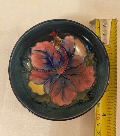 Vintage Pottery Moorcroft Plate England, Spring Flower Pin Dish, Small ...