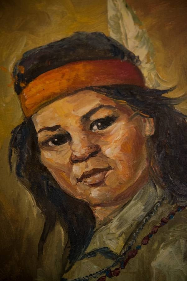 Native American Girl Oil Painting Stretched Canvas, Female Portrait ...