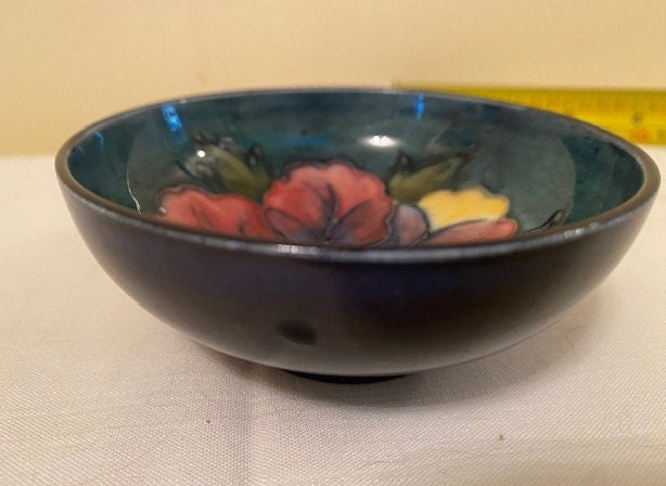Vintage Pottery Moorcroft Plate England, Spring Flower Pin Dish, Small ...