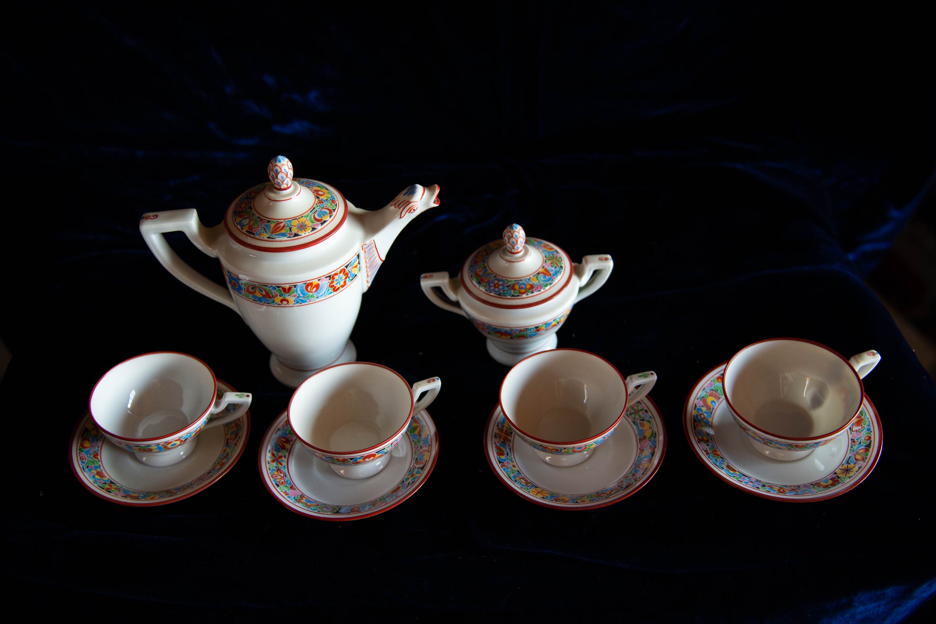 Schlaggenwald Czechoslovakia Porcelain Coffee Tea Set of 6 - Etsy