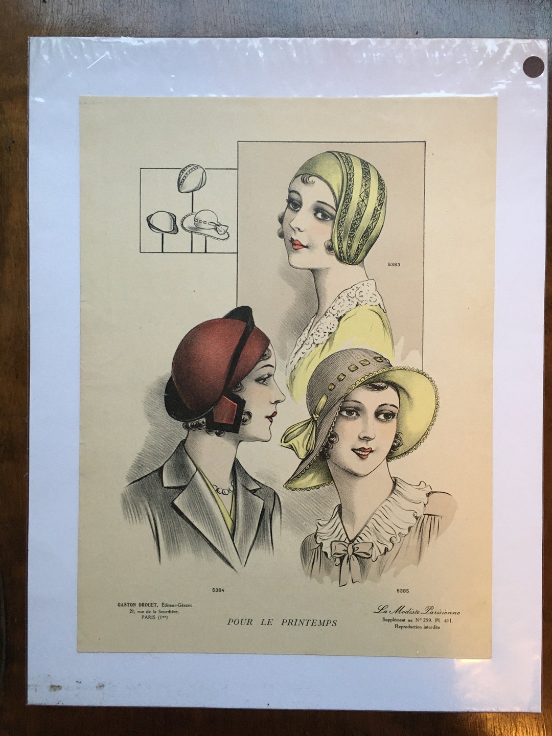 La Modiste Parisienne, Vintage French Wall Art, Collectable Print - Etsy