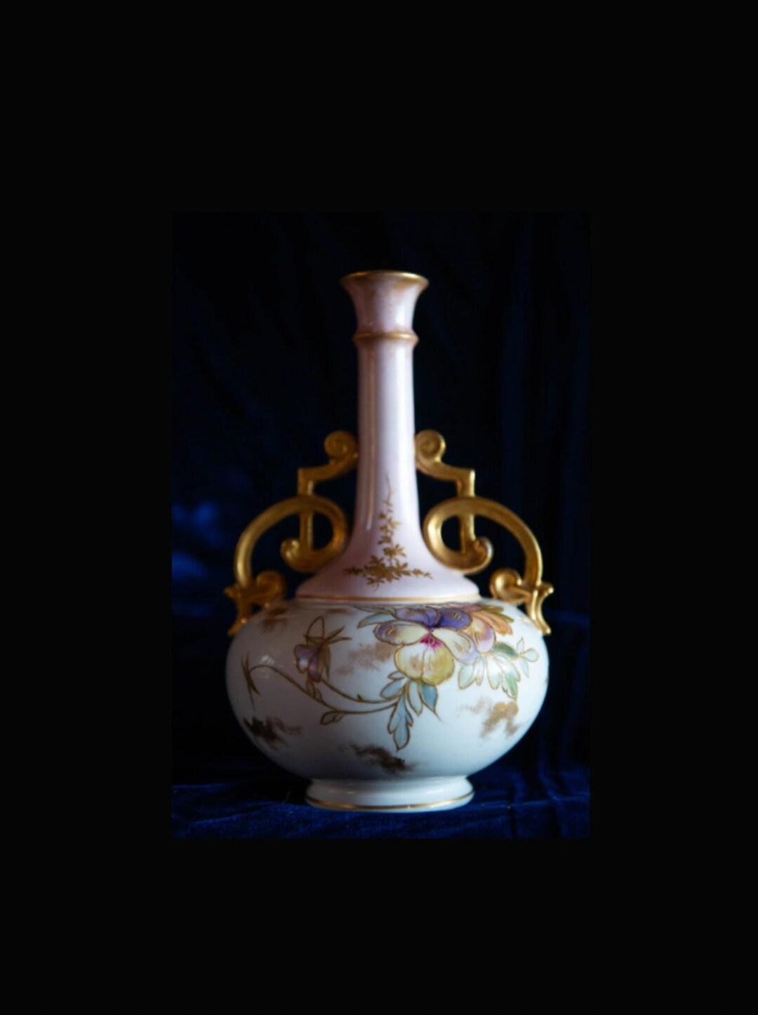 Royal Bonn White Antique Vase With Flowers, Franz Anton Mehlem ...