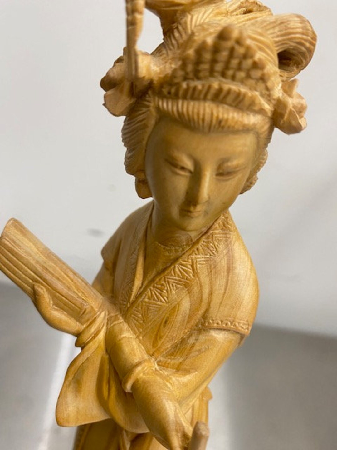 Vintage Hand Carved Female Goddess Figurine, Very Detailed Carving ...