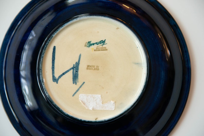 Iris Orchid Moorcroft Pottery Blue Plate, England Collectable Plate ...