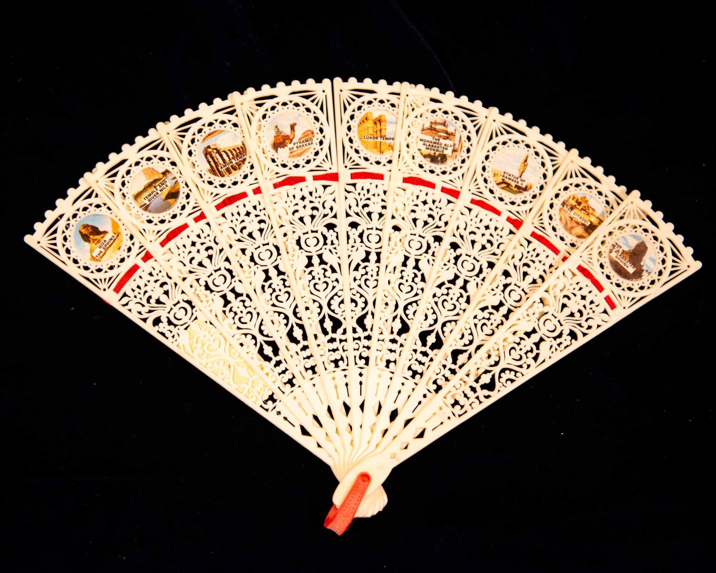 Small Vintage Ornate Fan - Etsy