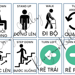 English Vietnamese Communication Board Cards: Visual Aid (digital ...