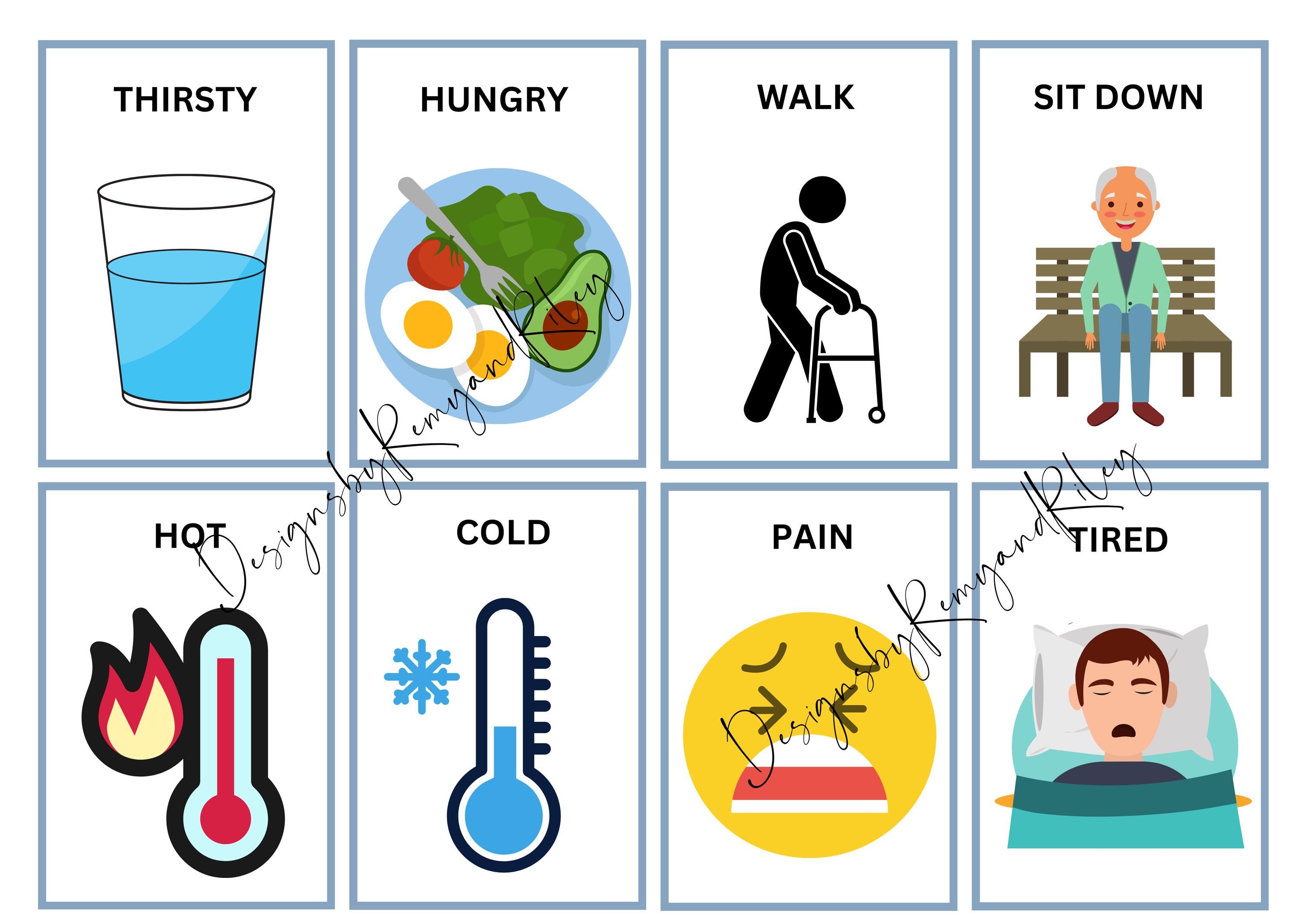 Printable Digital Download PEC Communication Board Cards for Nonverbal ...