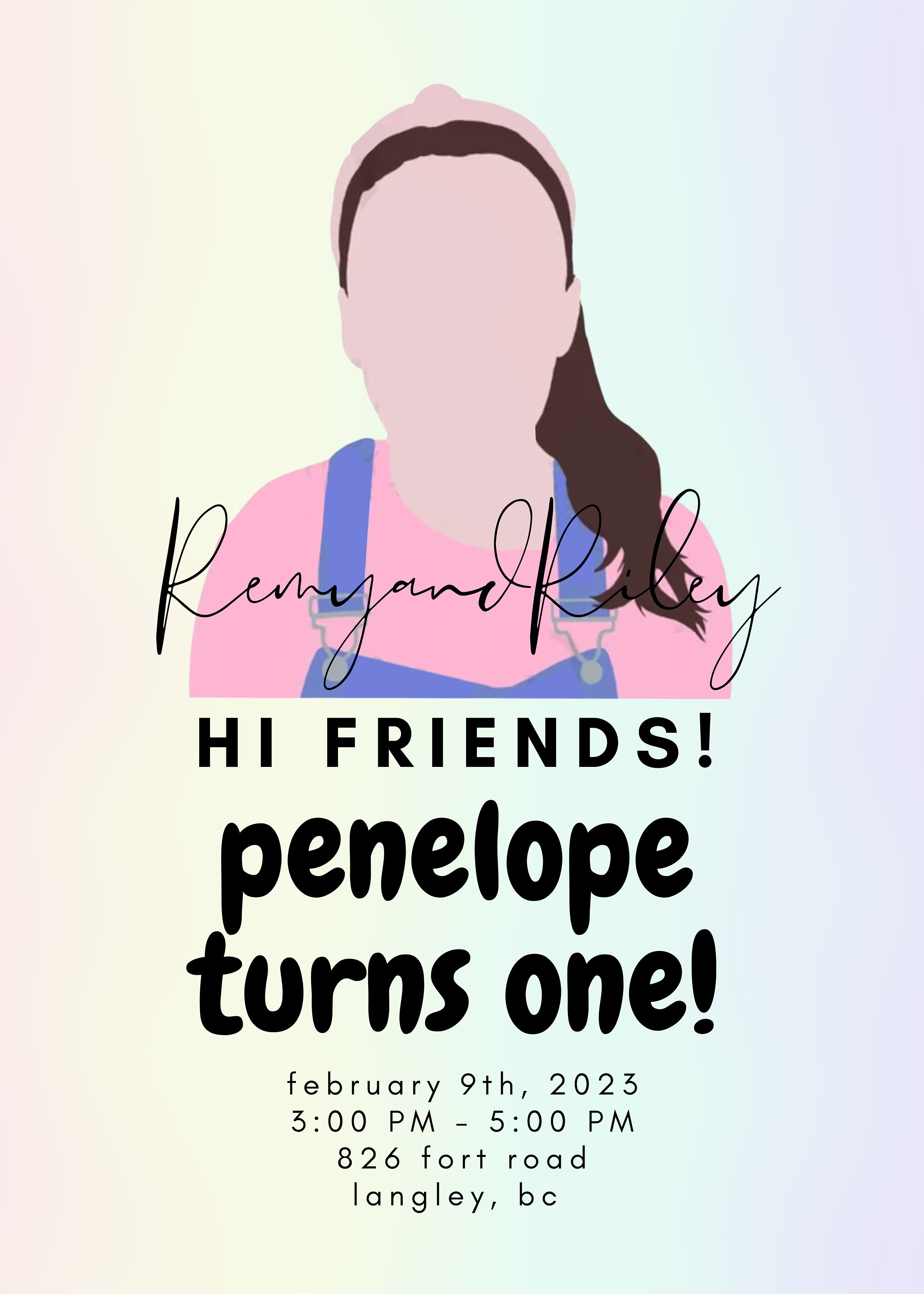 Ms Rachel Hi Friends Birthday Invitation Minimalistic Digital Download ...
