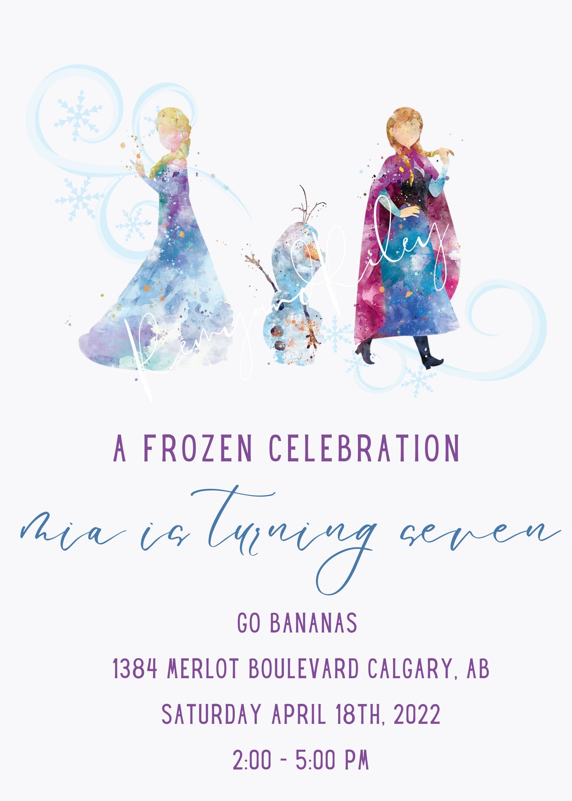 Frozen Birthday Invitation Digital Download - Etsy