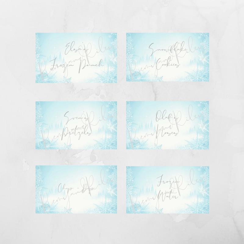 Frozen Place Cards - Etsy