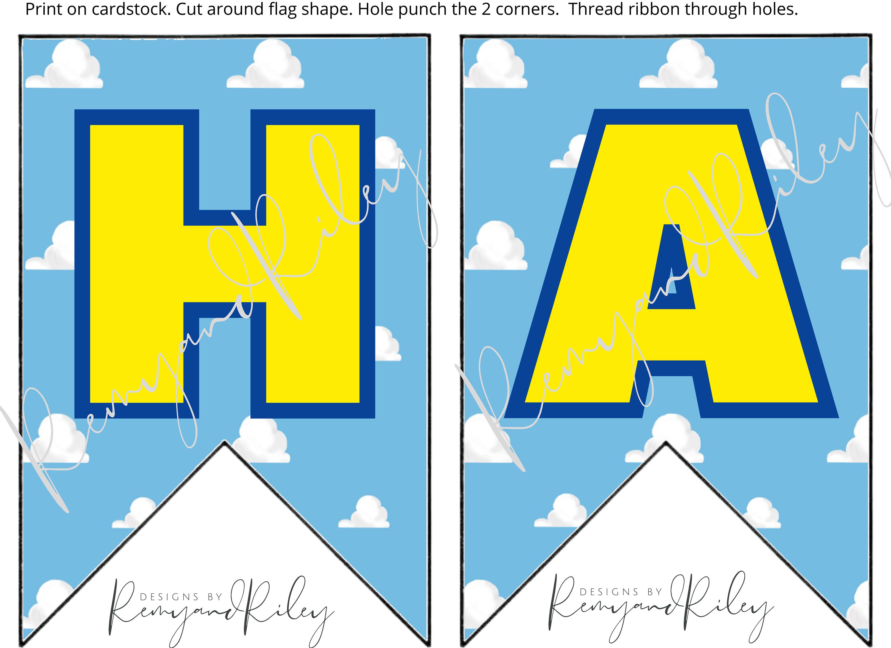 Toy Story Birthday Party Banner Flag Digital Download - Etsy