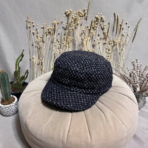 Blue Military Cap, Herringbone Cadet Cap, Army Style Hat, Wool Winter ...