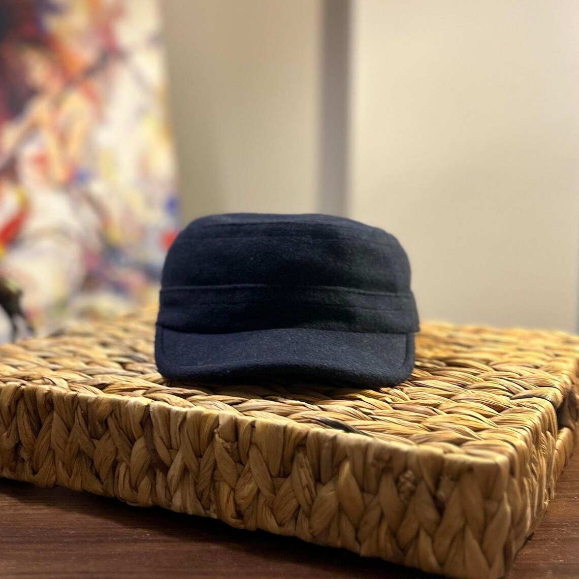 Blue Winter Cadet Cap, Wool Army Style Hat, Blue Military Cap, Castro ...