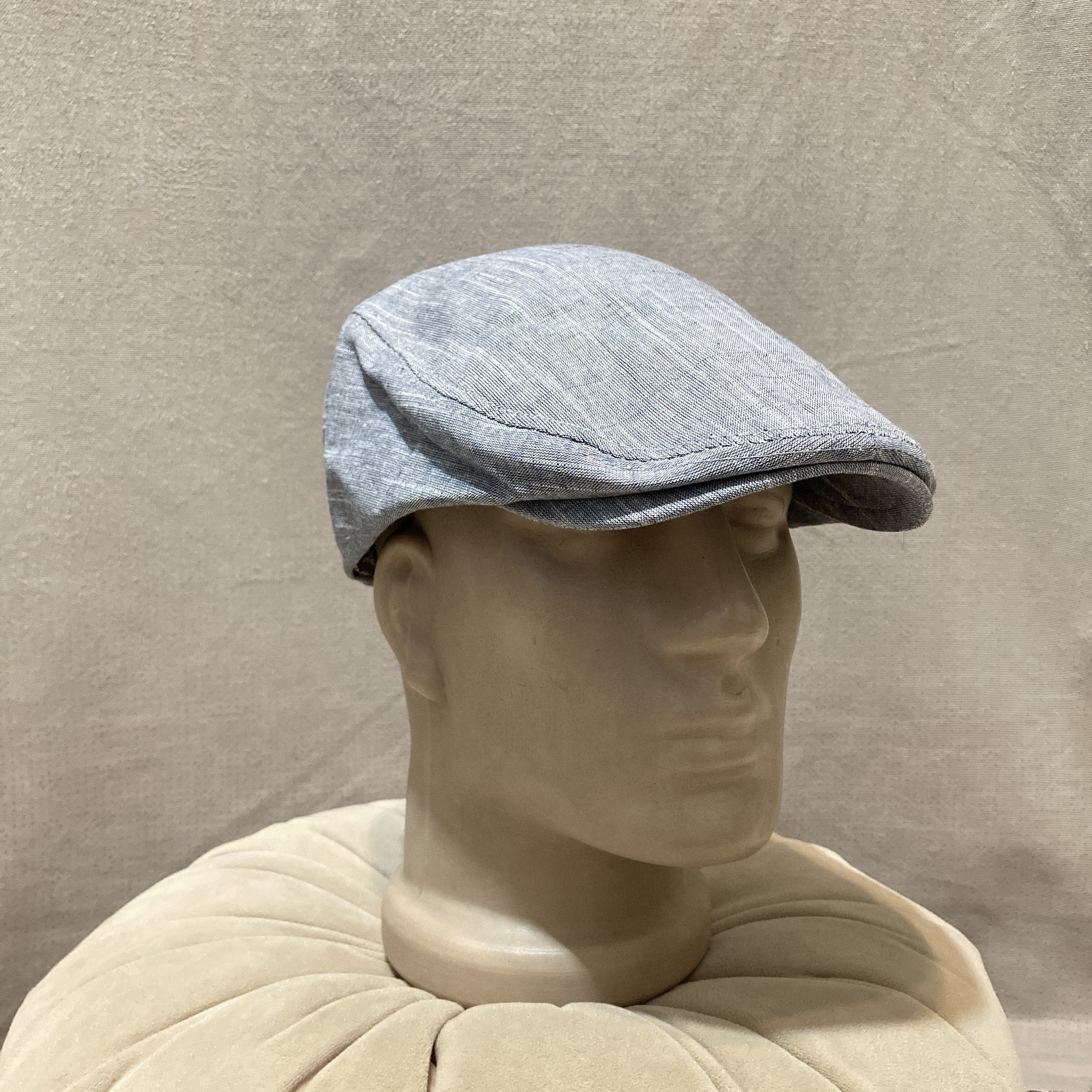Stylish Light Blue Linen Summer Flat Cap Handcrafted Light - Etsy