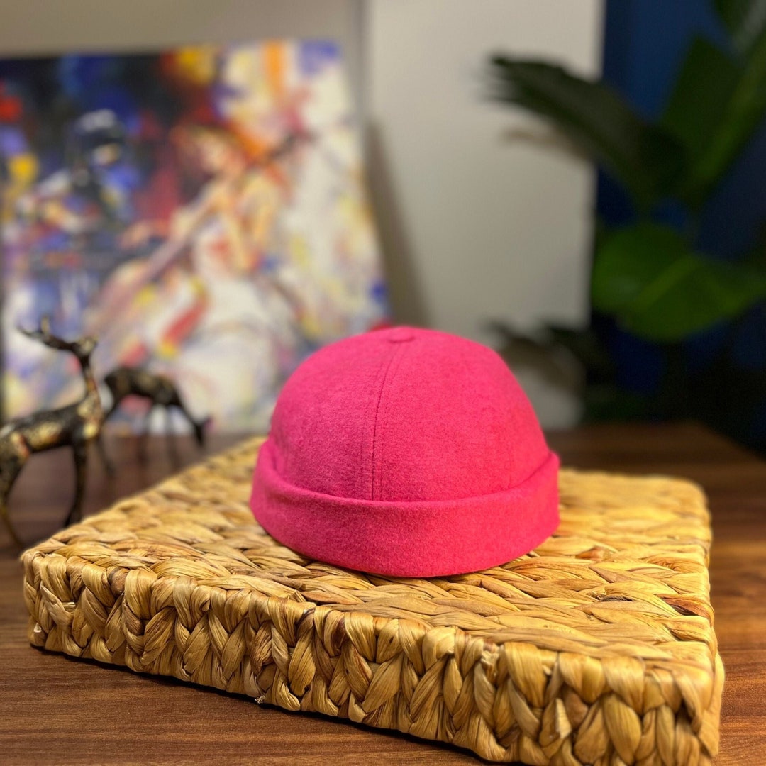 Pink Docker Hat,brimless Beanie Docker Cap,adjustable Harbour Hat ...