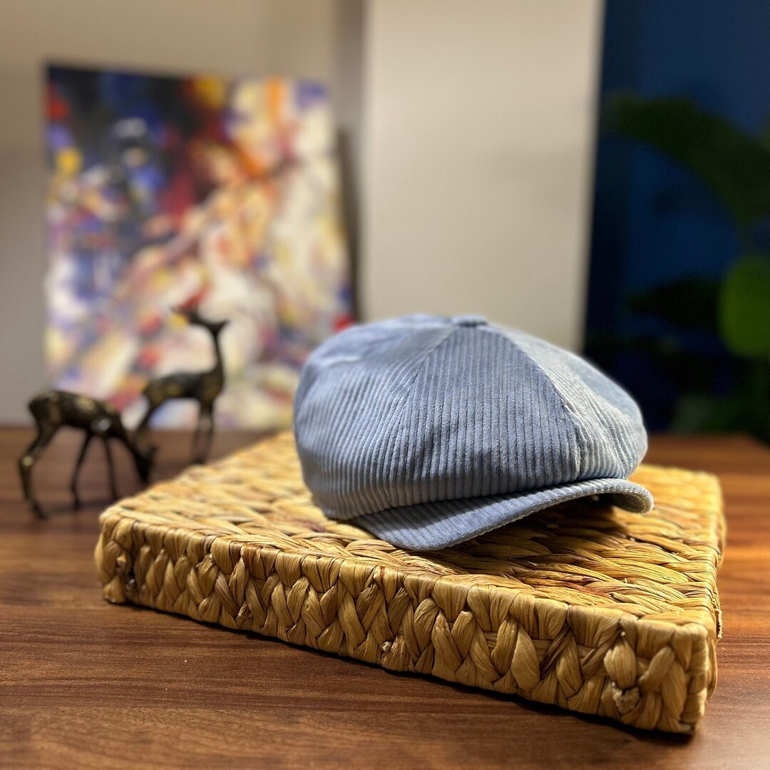 Blue Velvet Newsboy Cap, Peaky Blinders Hat,8 Panels Cap,irish Gatsby ...