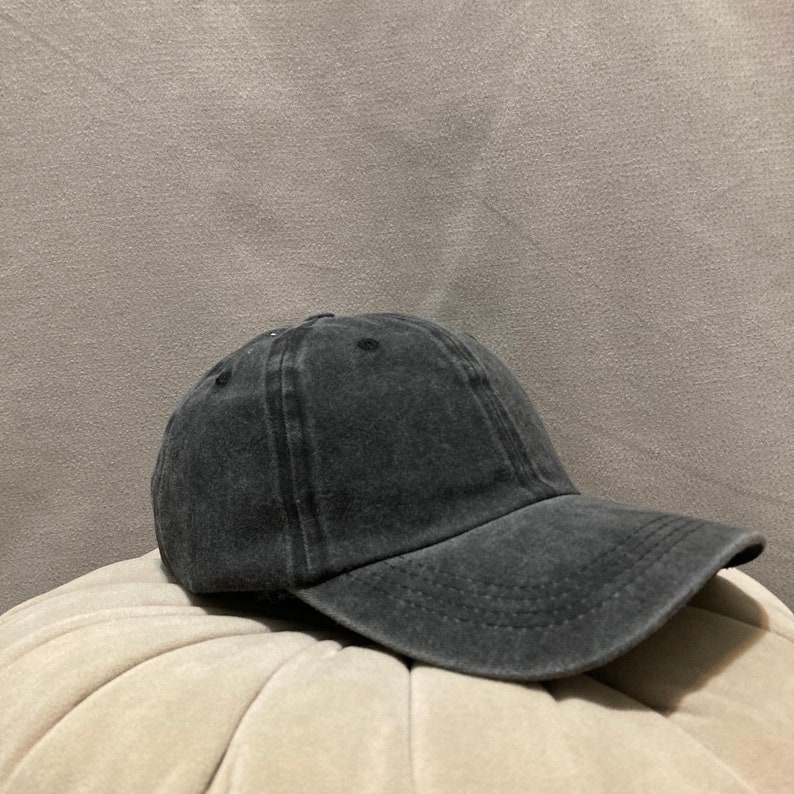 Stylish Dark Gray Washable Denim Baseball Cap, Short Beret Hat, Unisex ...