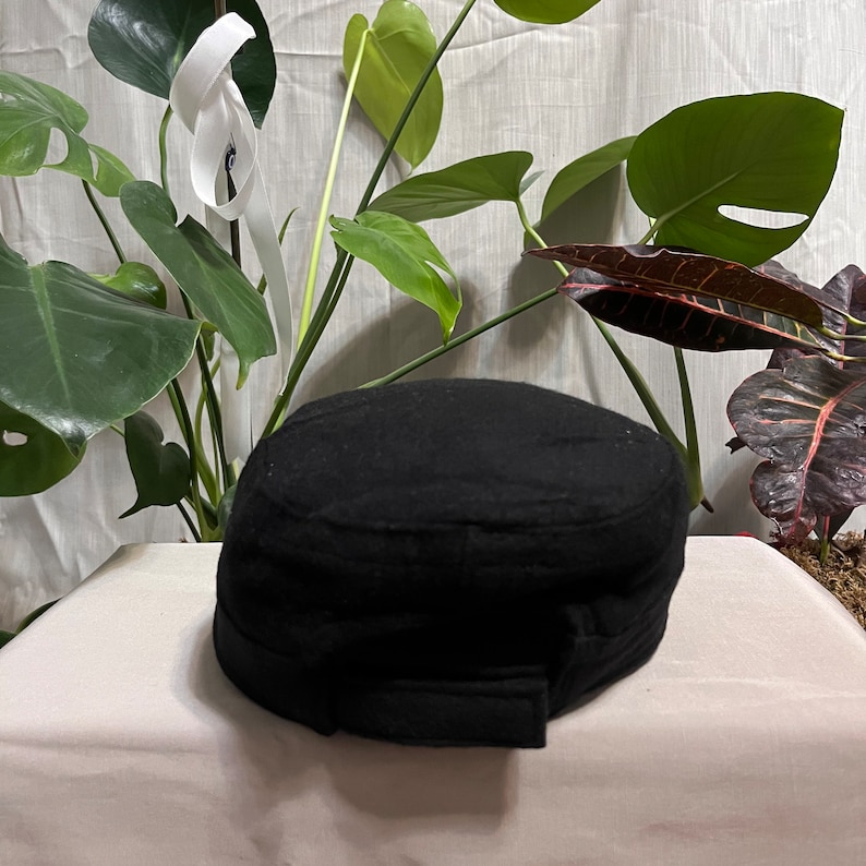 Black Winter Cadet Cap for Men Women, Warm Military Style Army Wool Hat ...