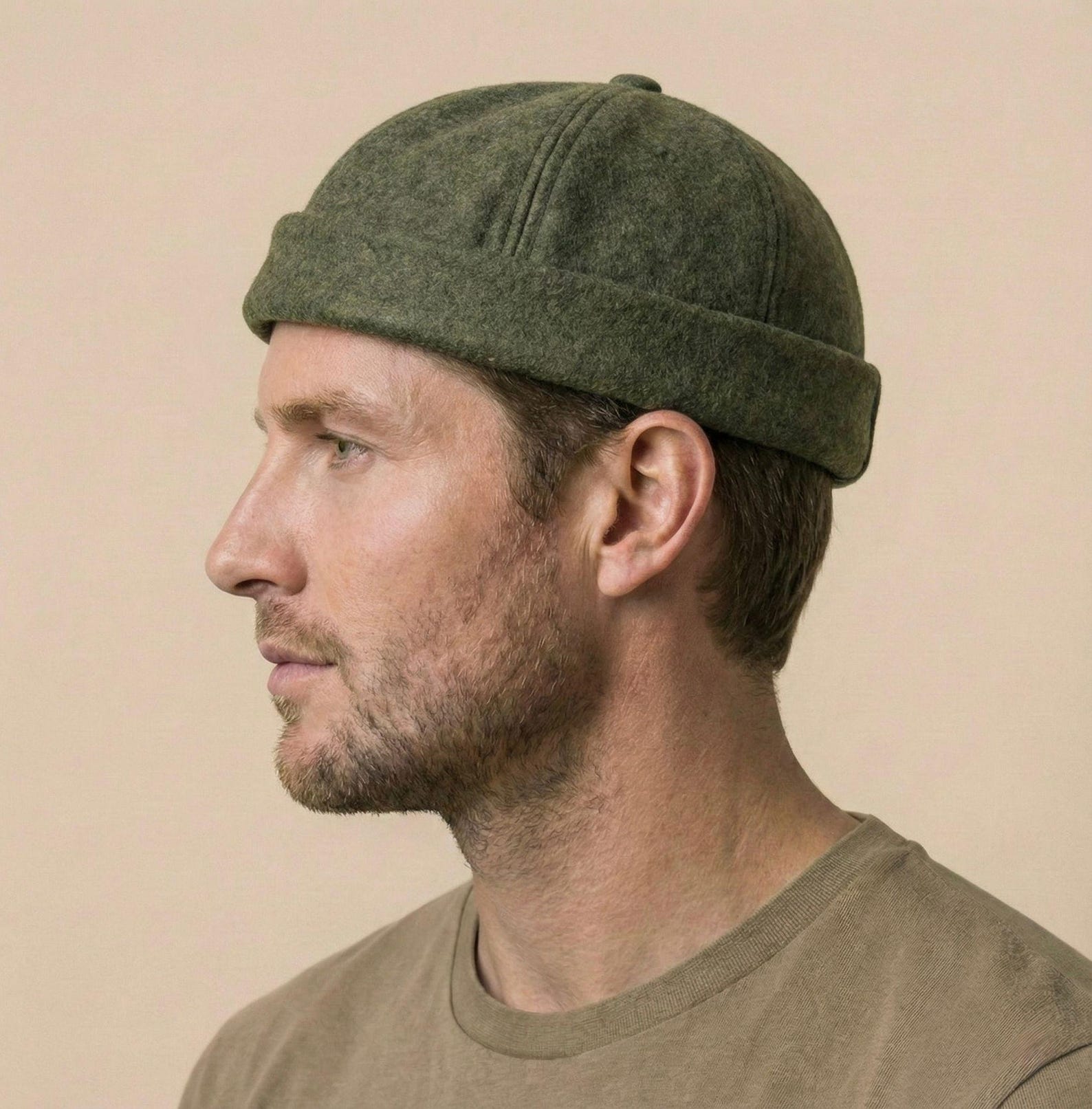 Green Docker Hat,brimless Beanie Docker Cap,adjustable Harbour Hat ...