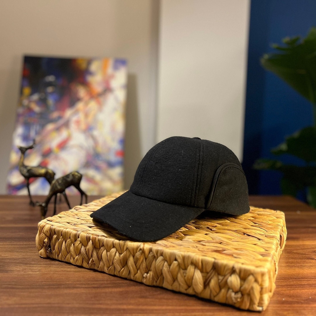 Black Foldable Earflap Cap, Foldable Baseball Cap, Military Cap ...