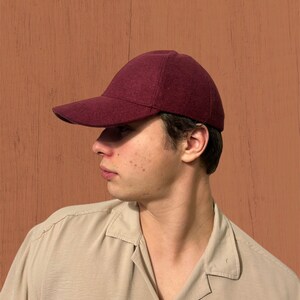 Burgundy Baseball Cap, Trucker Hat, Hip-hop Hat, Street Fashion Hat ...