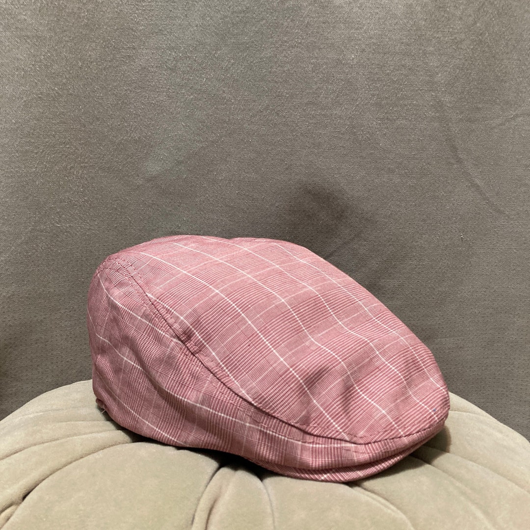 Stylish Pink Linen Summer Flat Cap, Handcrafted Pink Baker Boy Cap ...