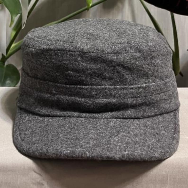 Castro Cap, Wool Cadet Cap, Adjustable Military Hat, Vintage Army Style ...