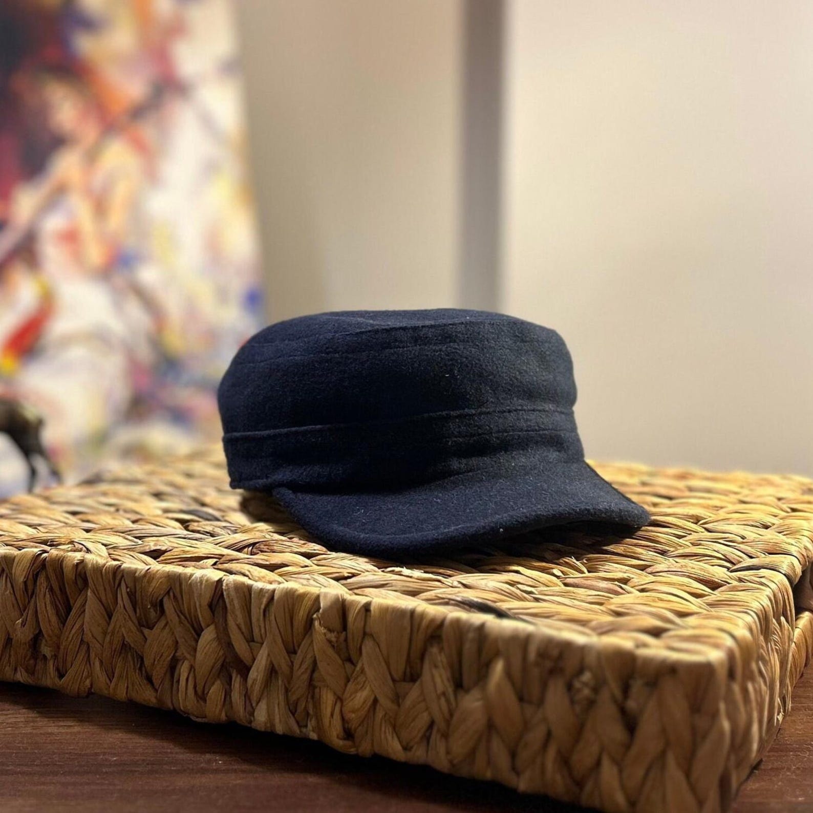 Blue Winter Cadet Cap, Wool Army Style Hat, Blue Military Cap, Castro ...