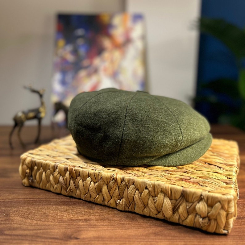 Green 8 Panels Cap, Peaky Blinders Hat, Irish Gatsby Cap, Baker Boy ...