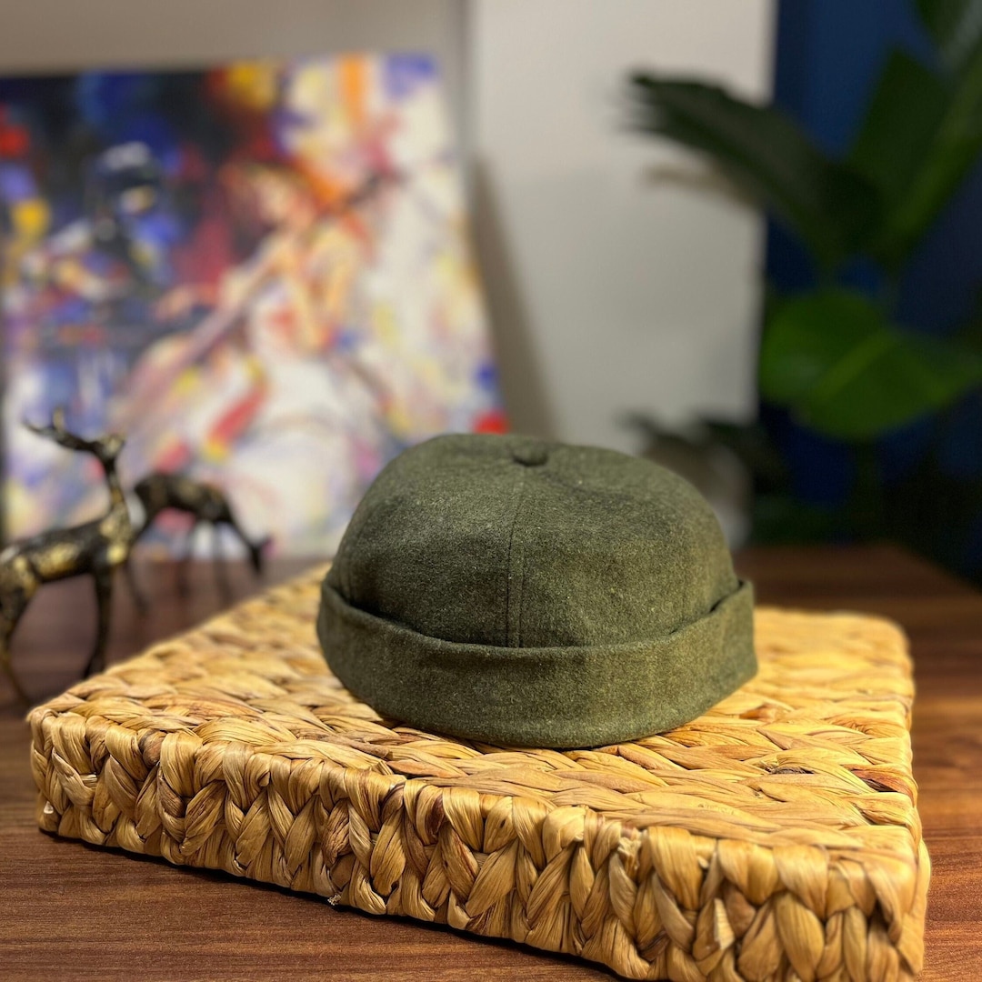 Green Docker Hat,brimless Beanie Docker Cap,adjustable Harbour Hat ...