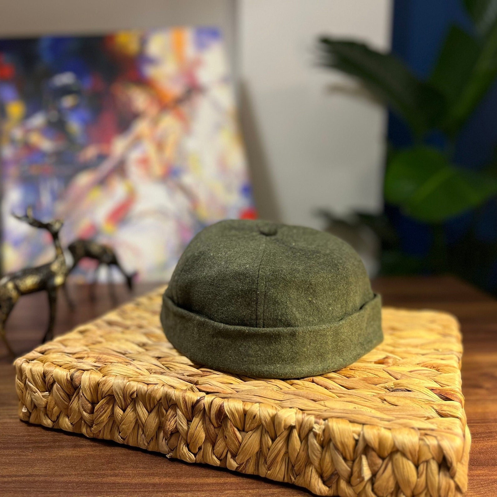 Green Docker Hat,brimless Beanie Docker Cap,adjustable Harbour Hat ...