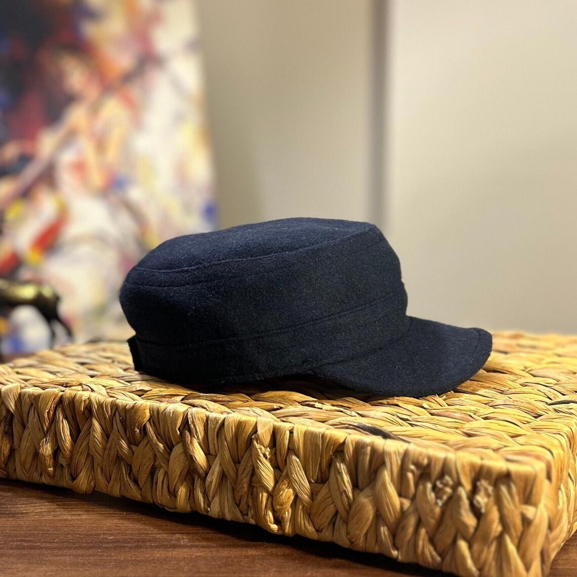 Blue Winter Cadet Cap, Wool Army Style Hat, Blue Military Cap, Castro ...