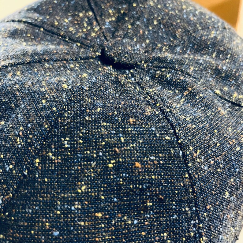 Dark Blue Newsboy Cap, Blue Spotted Hat, Peaky Blinders Hat, Wool Hat ...