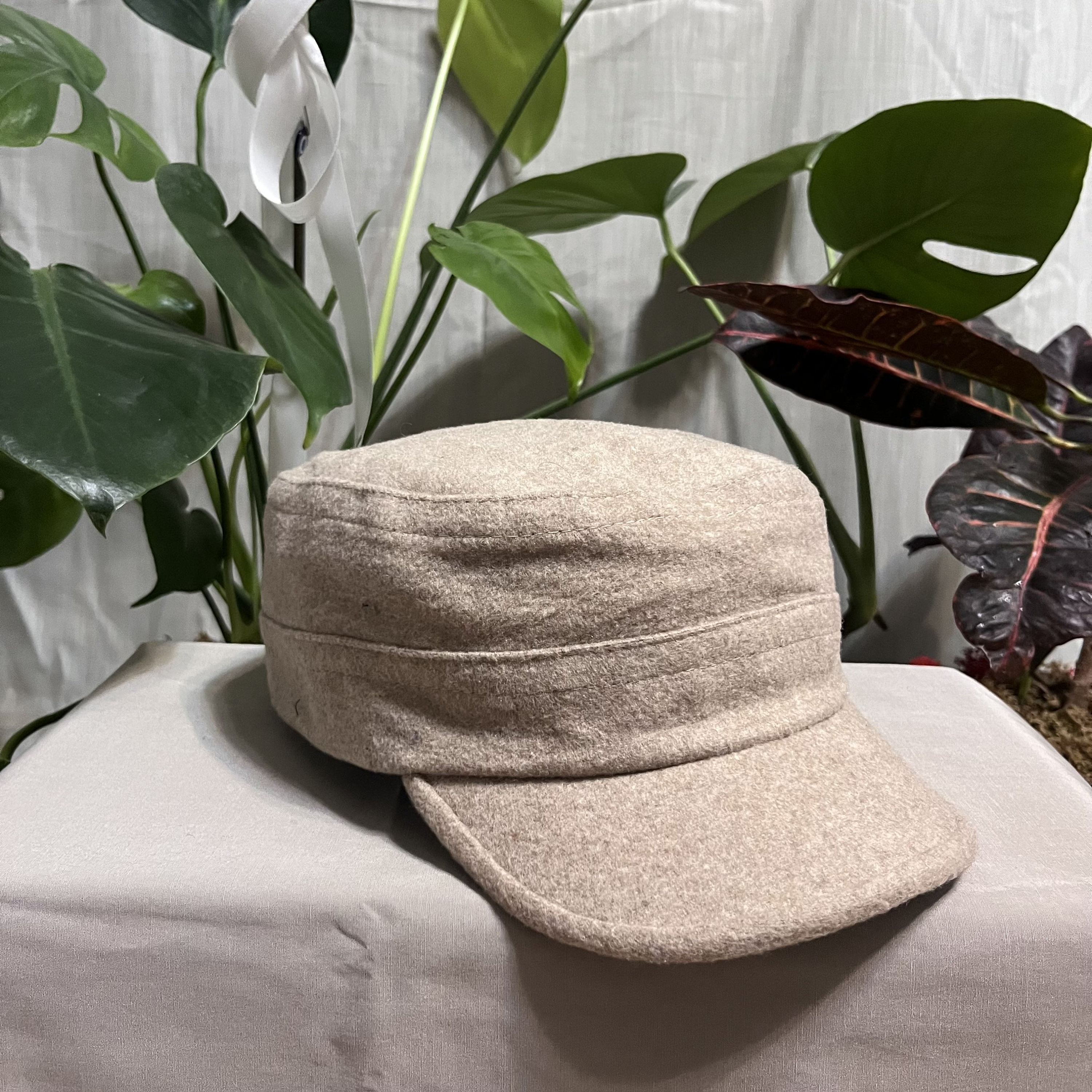 Beige Winter Cadet Cap Wool Army Style Hat Unisex Military - Etsy