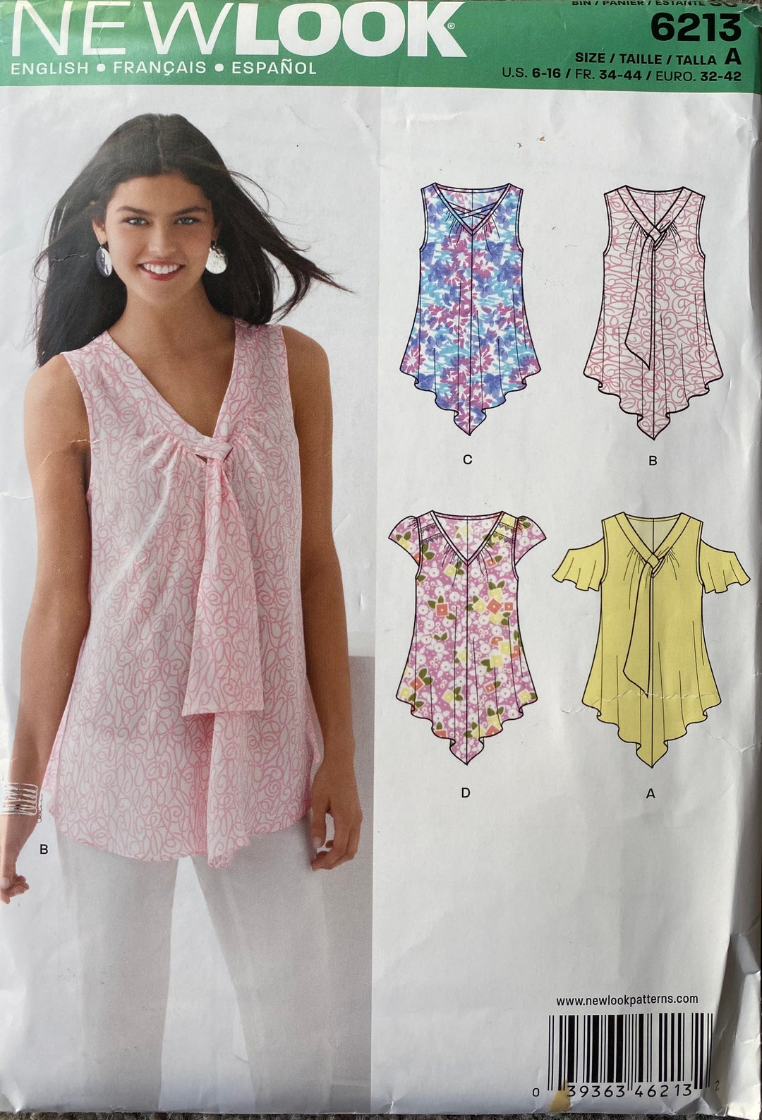 New Look 6213 Misses 6 Sizes in One Top. - Etsy