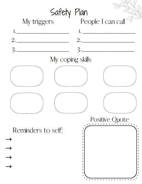 Safety Plan | Digital Download - Etsy