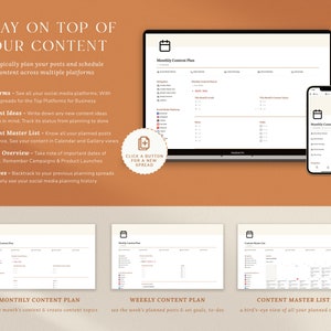 Notion Template Social Media Planner Content Planner for - Etsy