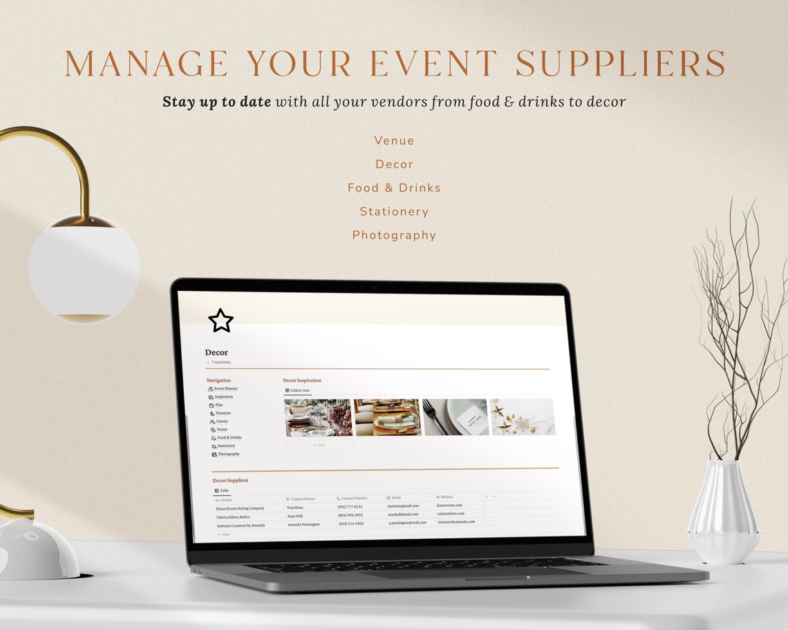 Notion Template Event Planner Party Checklist Event - Etsy