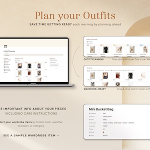 Notion Template Wardrobe Manager, Notion Outfit Planner, Notion ...